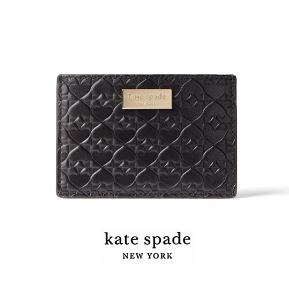 kate spade | Accessories | Nwt Kate Spade Embossed Leather Card Case ...